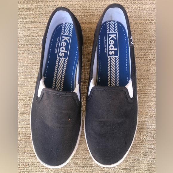 Keds | Shoes | Keds Blue Canvas Slip On Sneakers 7 | Poshmark